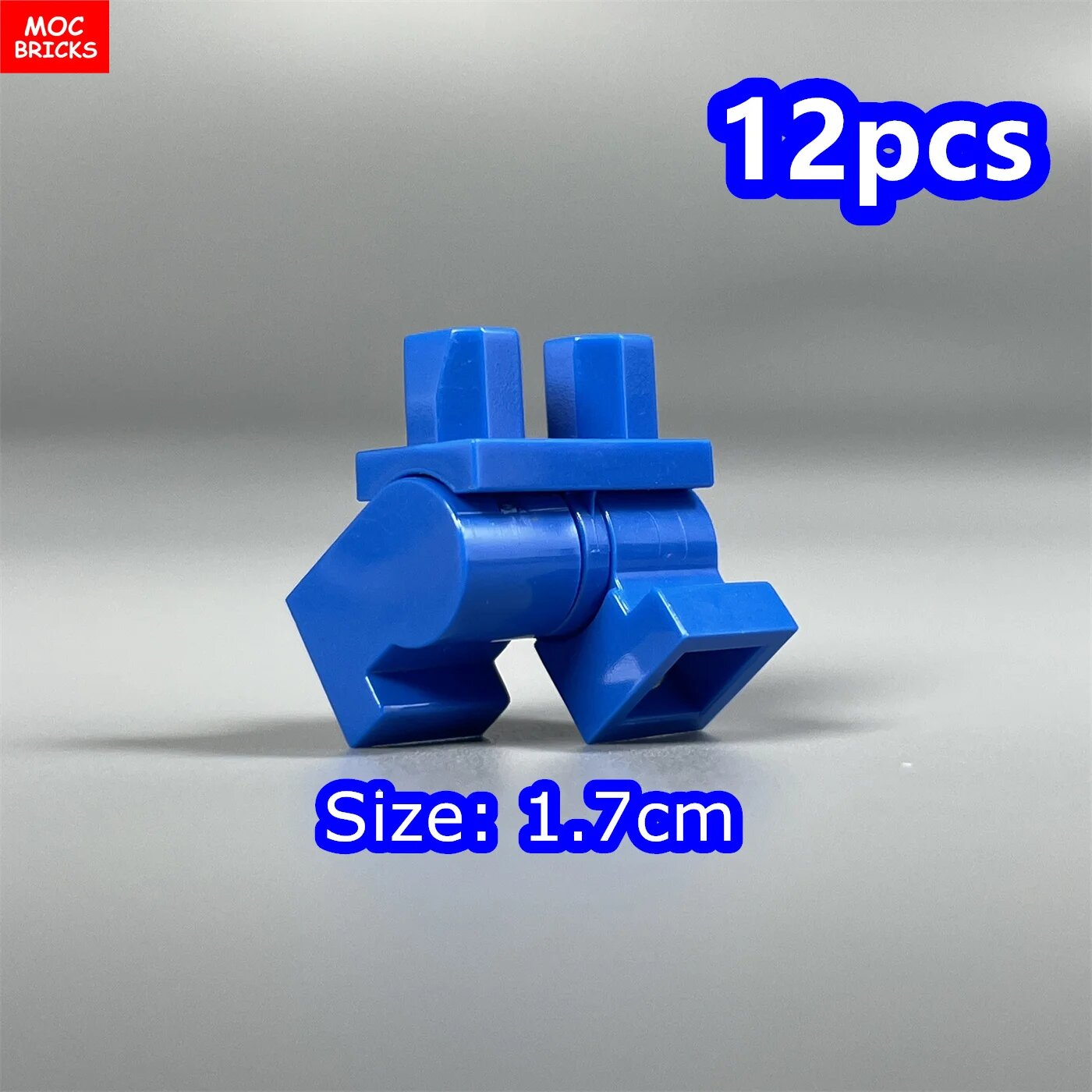 Синие короткие ножки MOC BRICKS, Color: Синий, NO.2, 12 шт