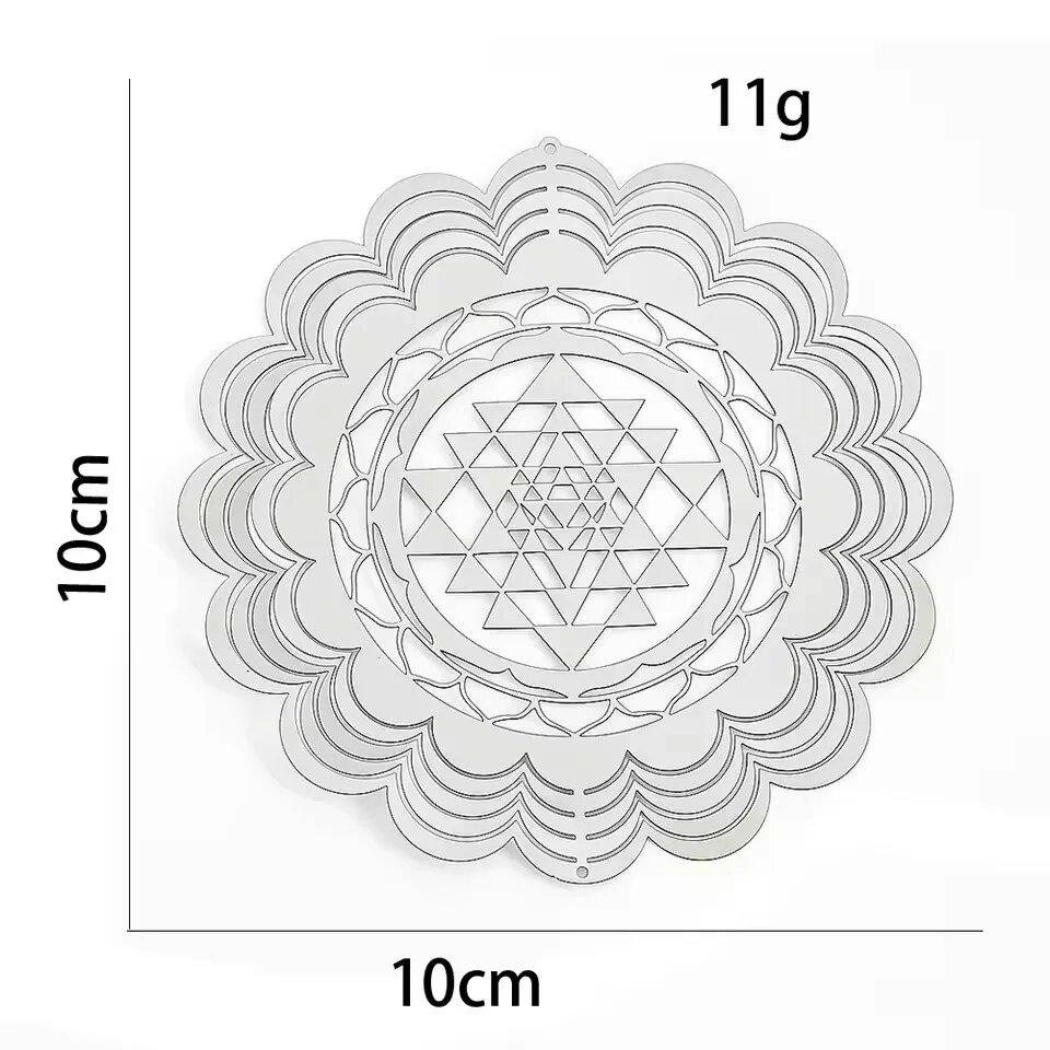 Спираль Шри Янтры из нержавеющей стали, 11г, 10см, Geometry