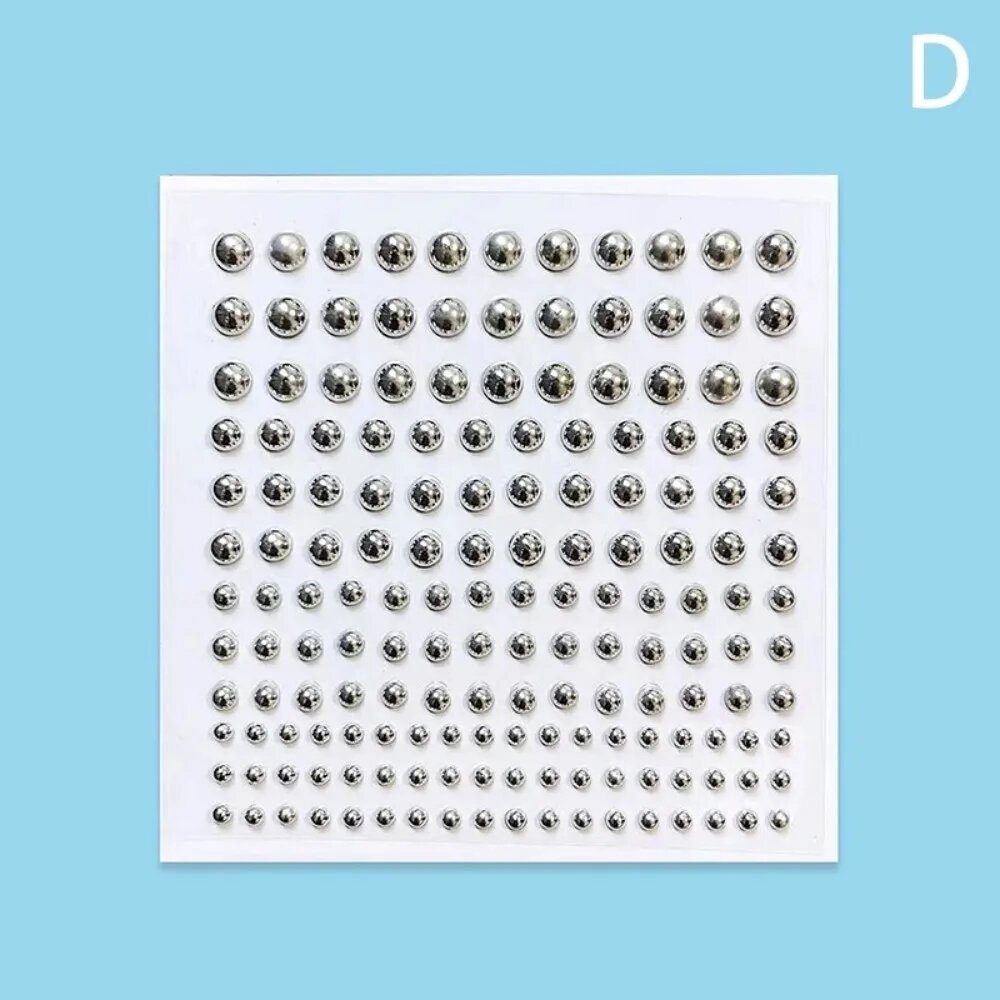 Алмазные наклейки для носа, серебряный/золотой, акрил, 180/165 шт. 165pcs Silvery