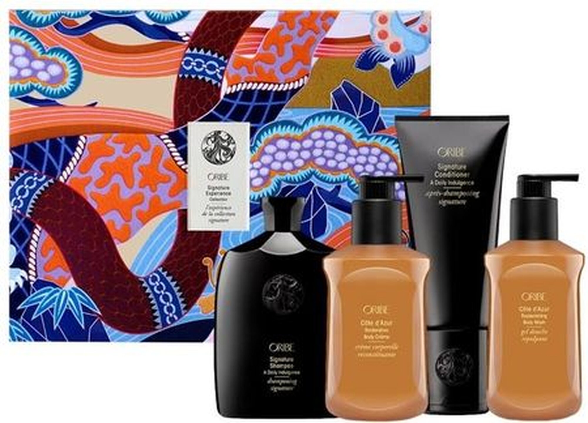 Набор для тела ORIBE Signature, шампунь, кондиционер, гель для душа, крем, 4 шт