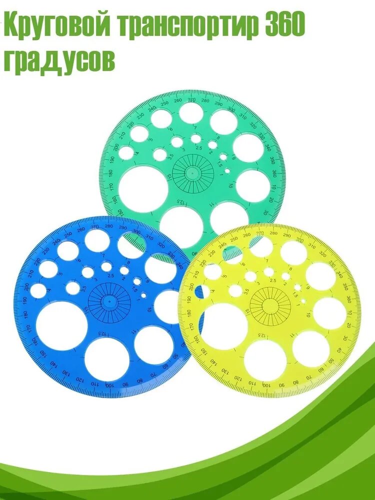 Круговой транспортир 360 градусов