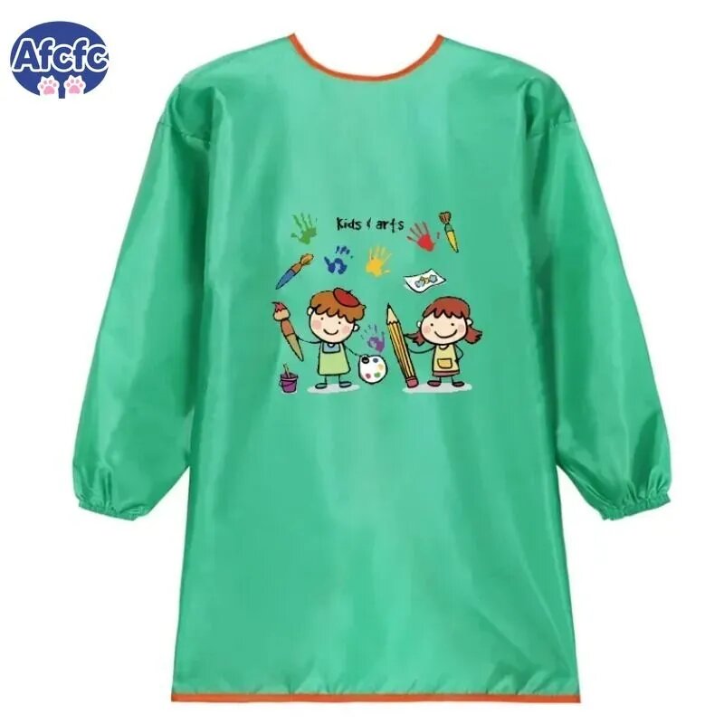 Детский длинный халат для рисования - Защитная одежда для детского сада
