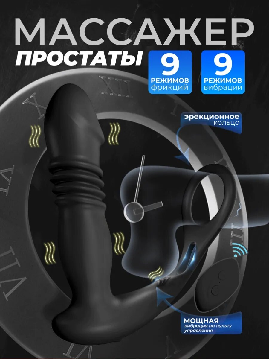 Массажер простаты анальный вибратор стимулятор мужской