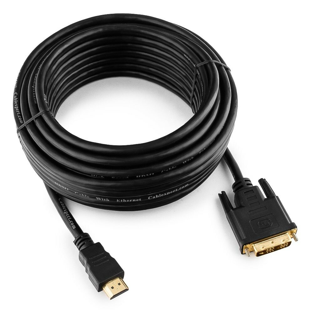 Видеокабель переходник Gembird DVI (male)-HDMI (male) 10 м