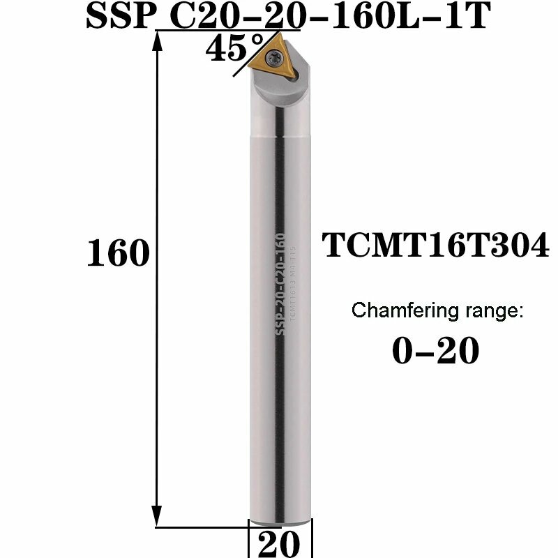OYYU Инструмент для снятия фаски 45° SSP C20-20-160L