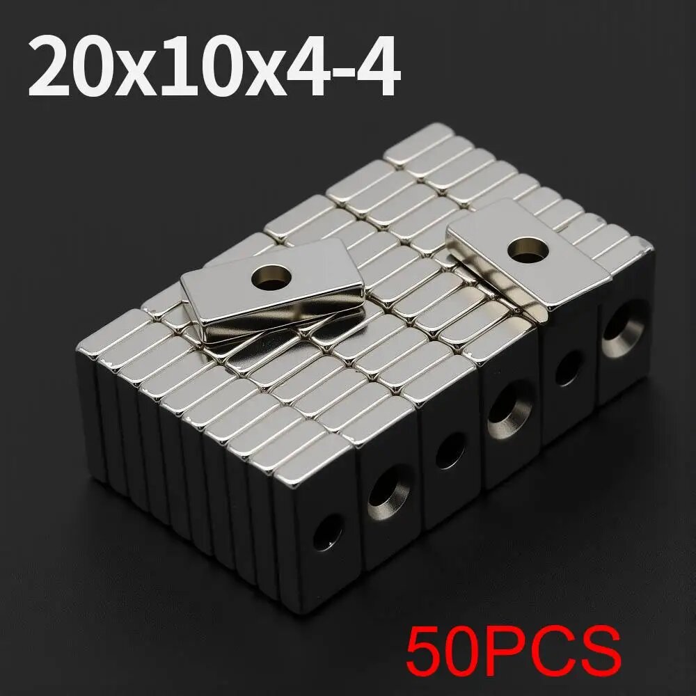 Неодимовые магниты 20x10x4 мм, N35, 50 шт.
