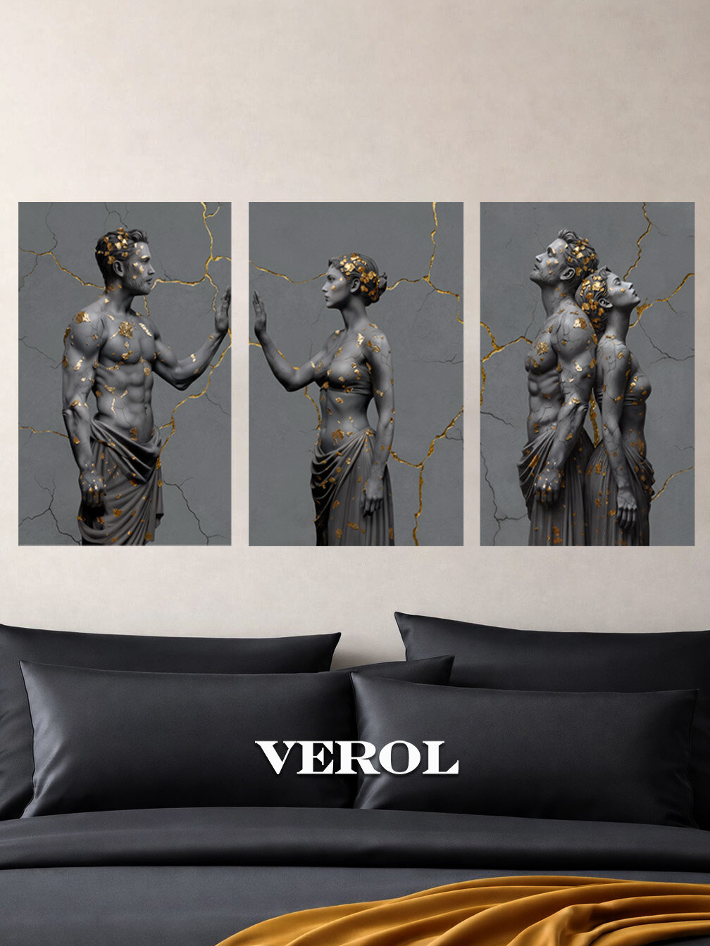 Наклейки интерьерные на стену VEROL "Девушка и мужчина", набор 3 шт, для декора