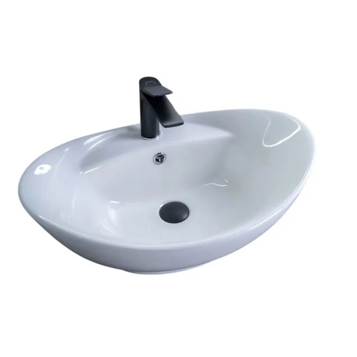 Накладная раковина GID Lago N9018 глянцевая белая