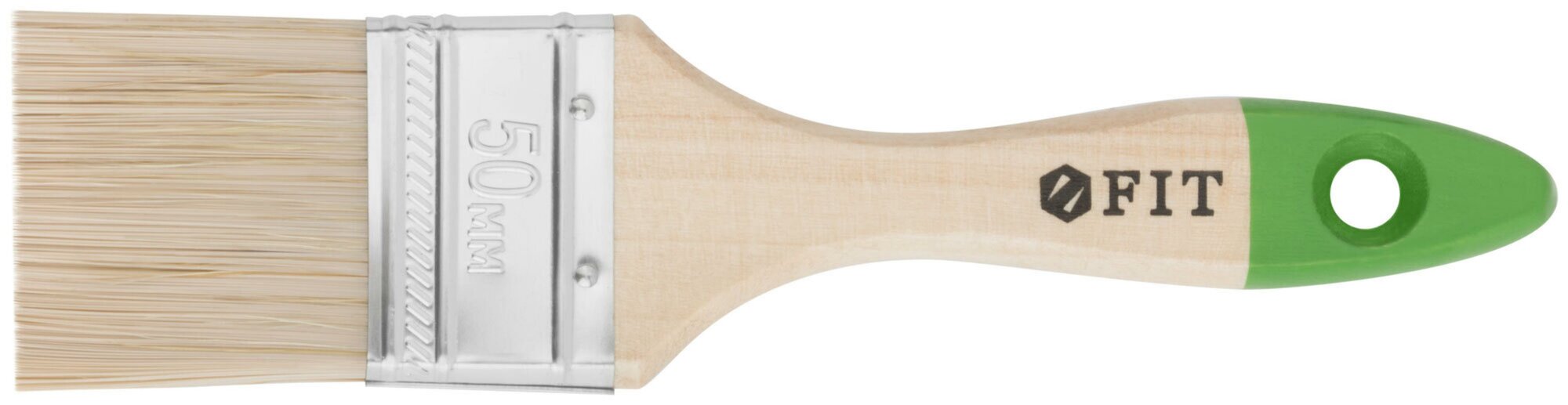 Кисть флейцевая "Микс", смешанная натуральная и искусственная щетина, деревянная ручка 2" (50 мм)