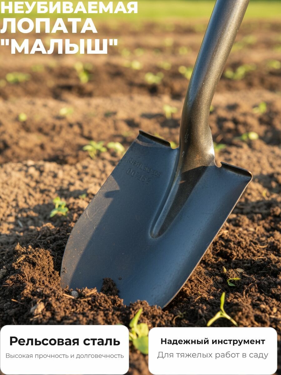 Лопата штыковая из рельсовой стали "Малыш" Свекловичная