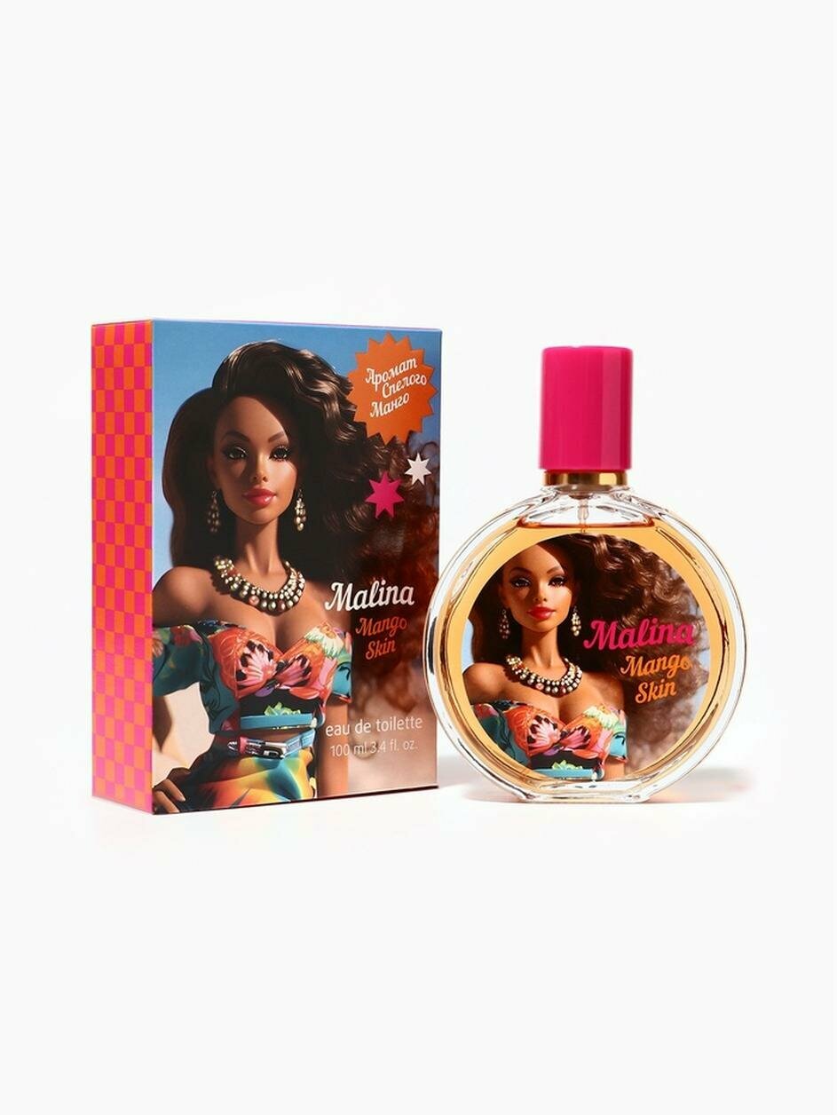 Туалетная вода Дельта Malina Mango Skin, женская, с распылителем, объем 100мл