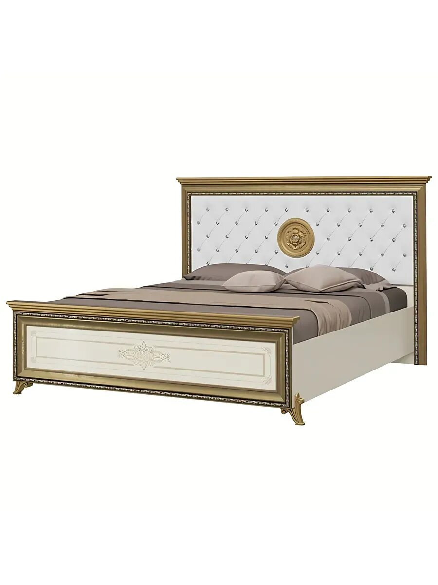 Кровать двуспальная 180х200 см бежевый