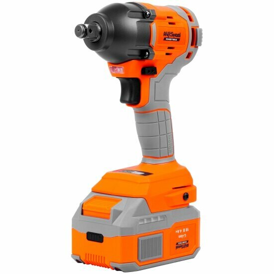Гайковерт аккумуляторный AV Steel AV-IW 18/400 BL (18 В, 4 Ач, 400Нм, 1800 / 2300 об/мин, 2500/3100 уд/мин, Twin Hammer, кв. 1/2 + адаптер HEX 1/4, 2,6 кг, кор