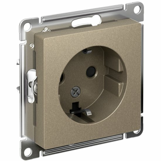 Розетка Systeme Electric (schneider Electric) SCHNEIDER ELECTRIC ATLASDESIGN 16А, механизм, шампань ATN000545
