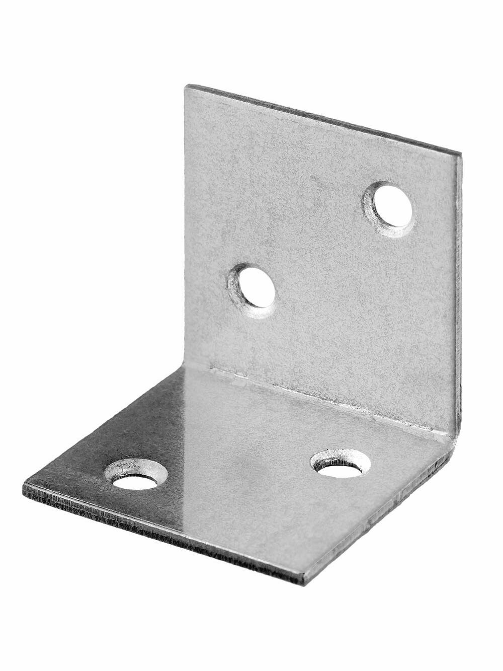 Набор Уголок мебельный широкий УМШ-1.5, 30х30х30 х 1.5мм, белый цинк, ЗУБР {31034-30} (20 шт)