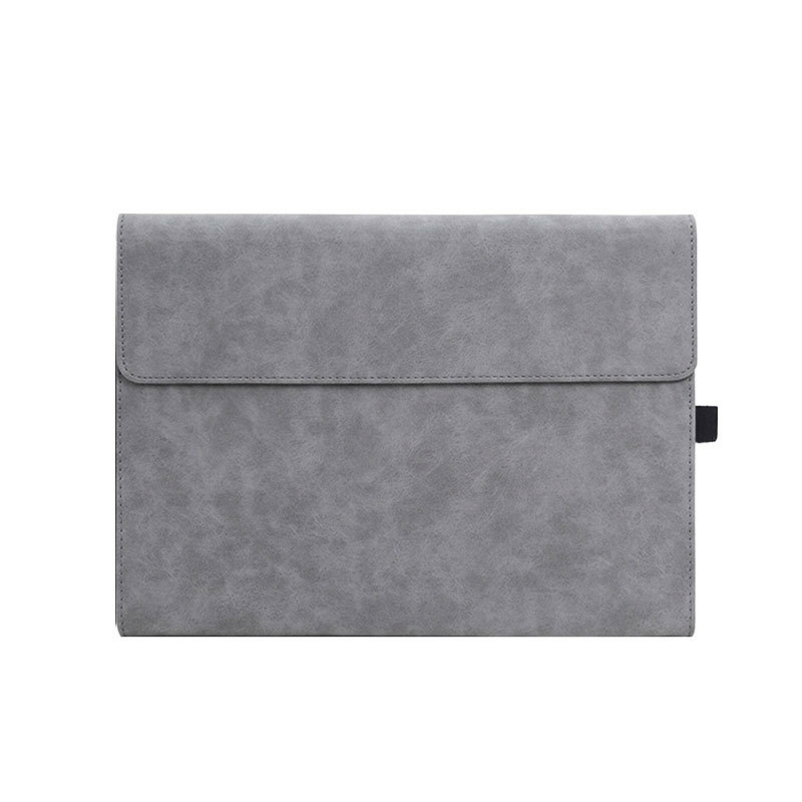 Чехол-клатч-сумка MyPads для Microsoft Surface Pro 6 i5 8Gb 128Gb с отделением для клавиатуры Type Cover серый кожаный
