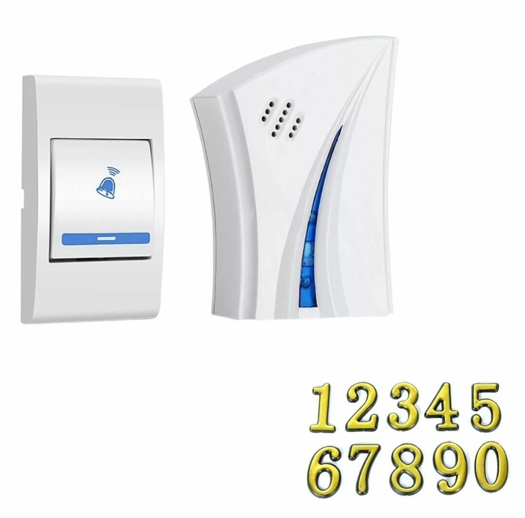 Беспроводной Дверной звонок ( в наборе цифры на дверь )