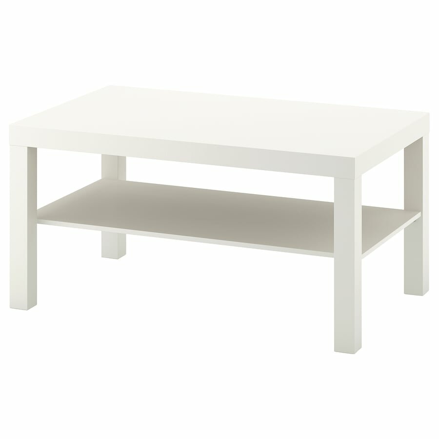 Кофейный столик с полкой IKEA LACK, цвет белый 90x55см, 904.499.05