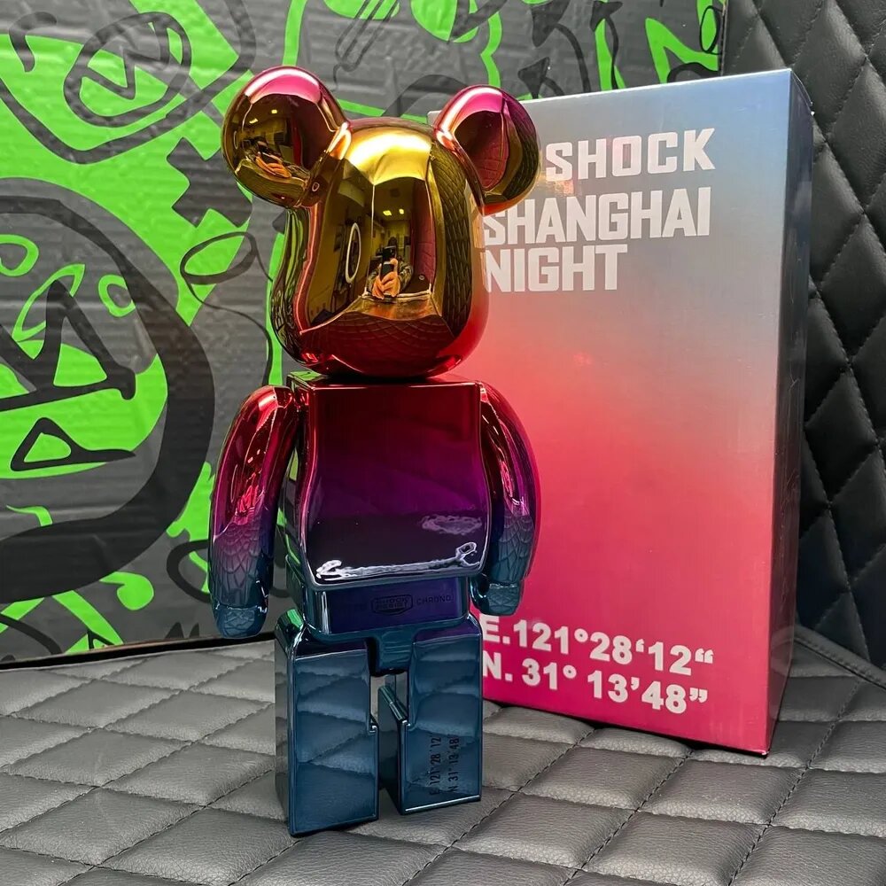 Игрушка Bearbrick G-Shock SHOCK SHANGHAI NIGHT 28см коллекционная фигурка из ABS пластика — фото 1