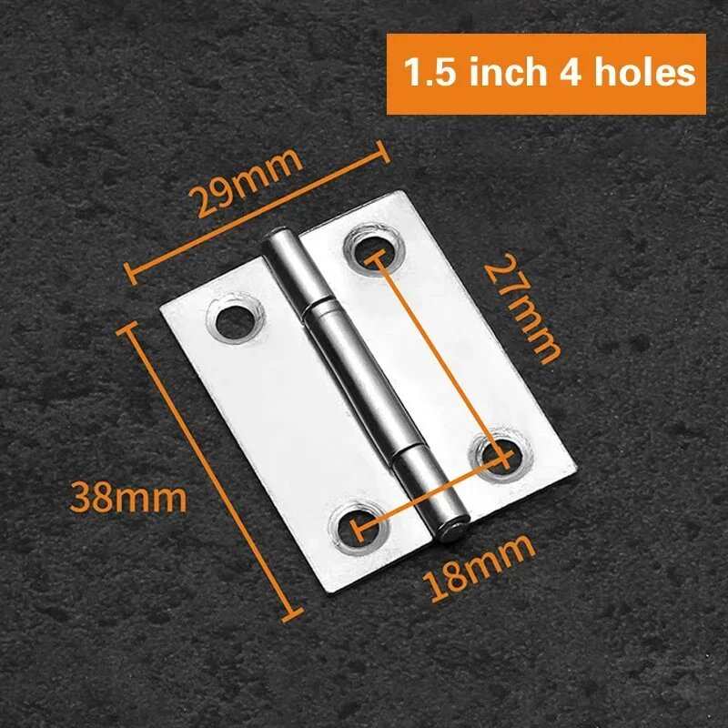 Петля мебельная 1.5 inch 4 holes, нержавеющая сталь