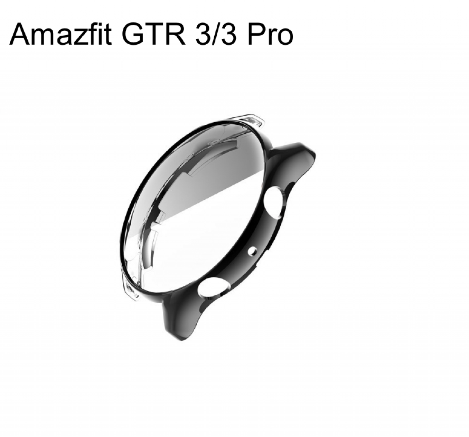 Защитный бампер-чехол MyPads для умных часов Amazfit GTR 3/3 Pro из силикона черный