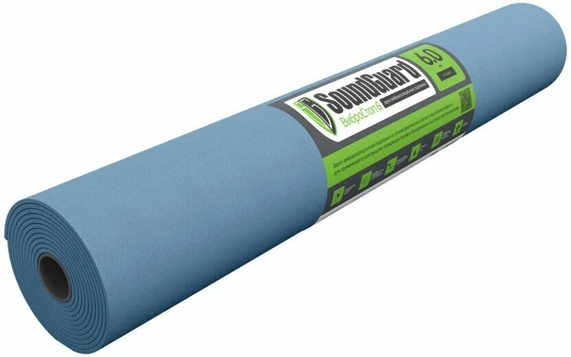 Подложка звуко-виброизоляционная SoundGuard ВиброСтоп 6 х 1200 х 10000 мм 12м2