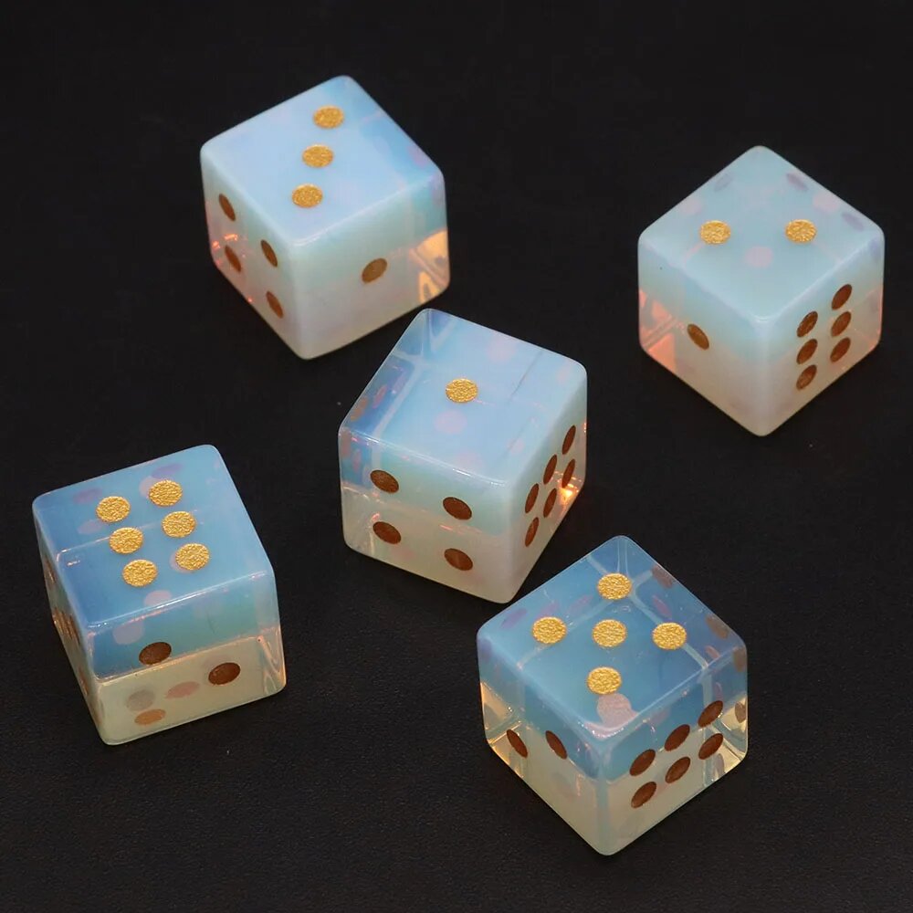 Д6 кубики Opalite 16 мм Jin Shi Yuan