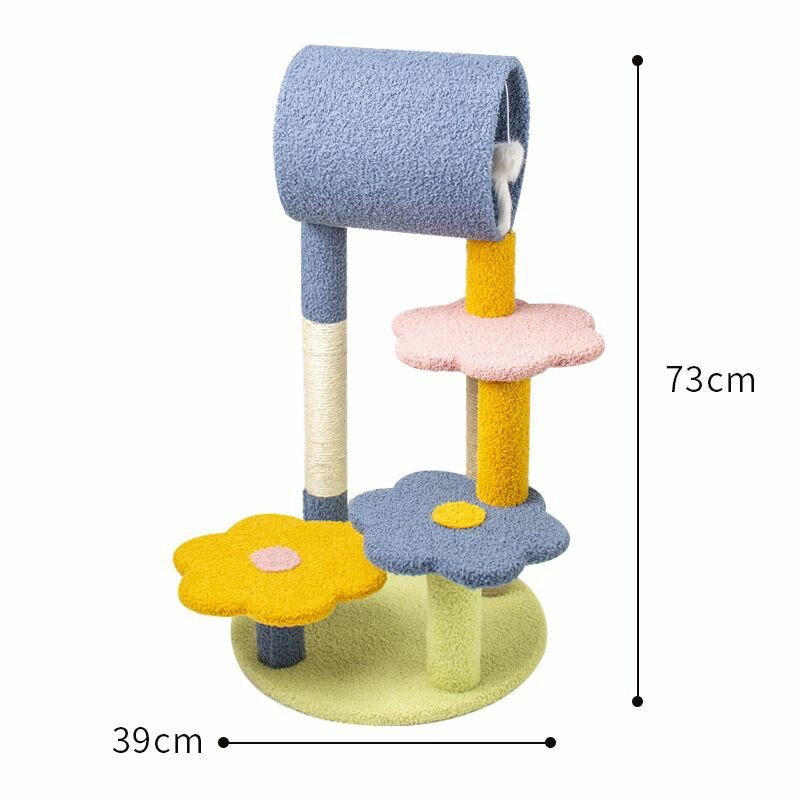 Когтеточка-лазалка, домик для кошек, многофункциональное кошачье дерево, очень большая когтеточка, когтеточка из сизаля, платформа для прыжков кошек, компактная когтеточка для заточки когтей.
