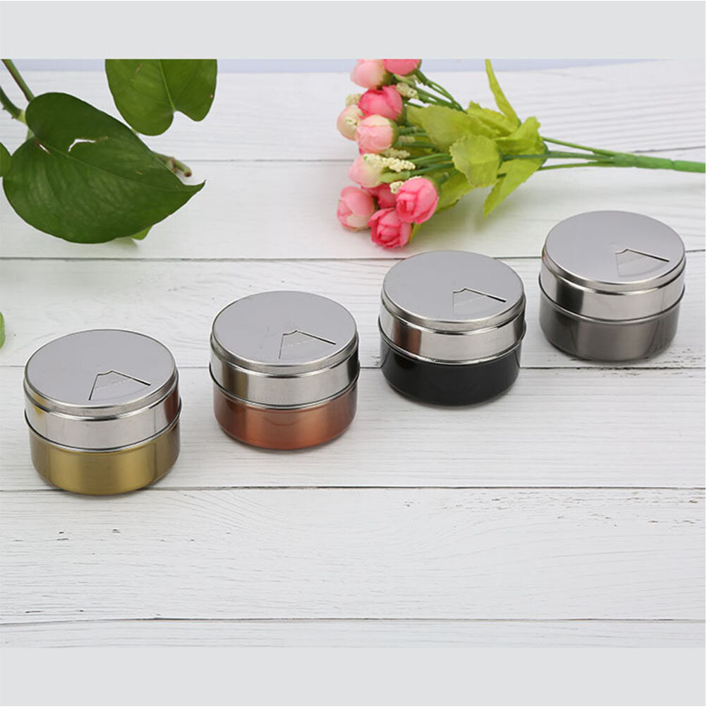 Набор магнитных банок из нержавеющей стали для специй, разноцветный, для хранения приправ и специй