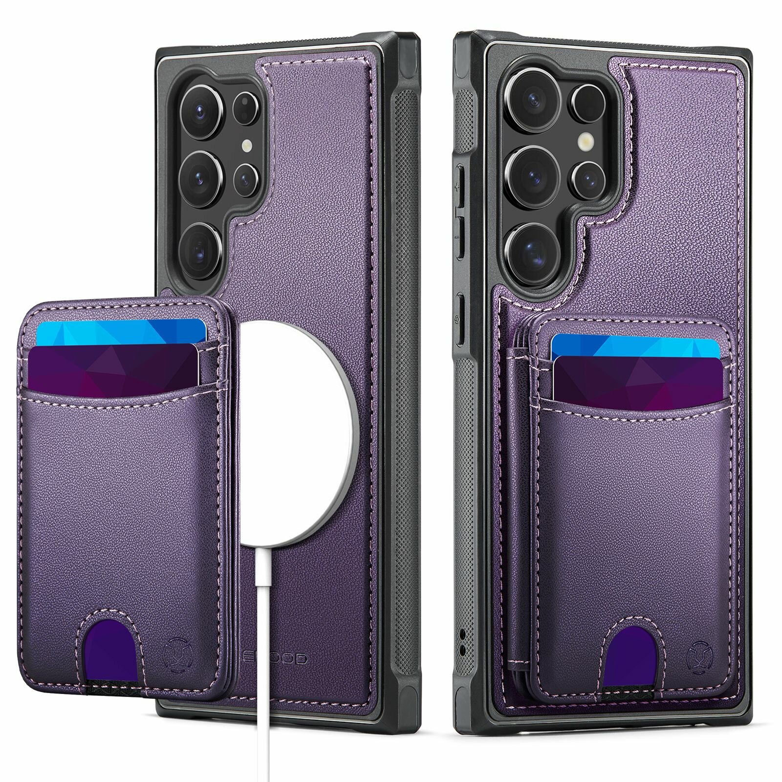 Чехол CaseMe Cardholder 2 in 1 Samsung Galaxy S25 Ultra (фиолетовый)
