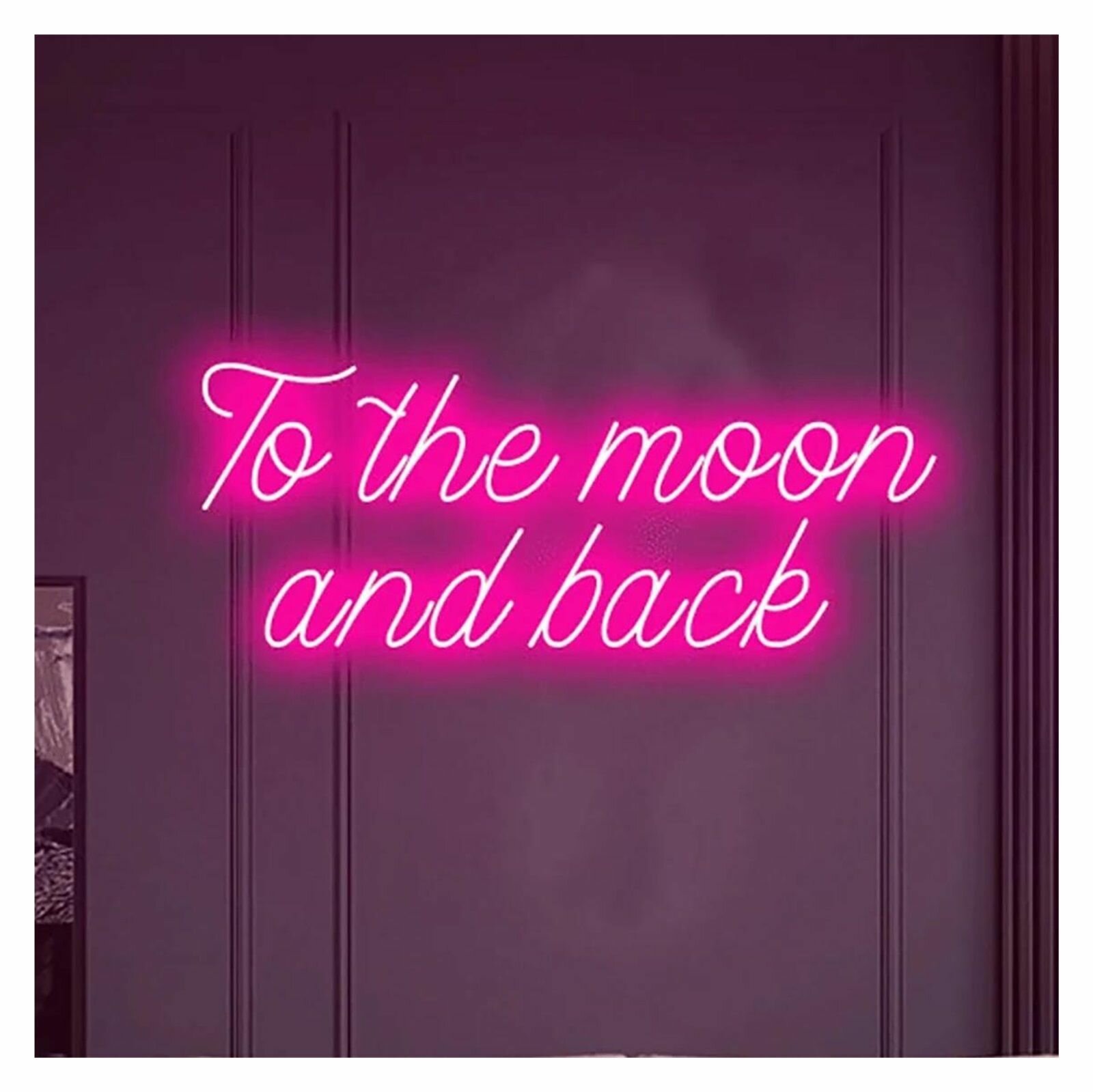 To The Moon And Back Декор Неоновой Вывески 38смх12см