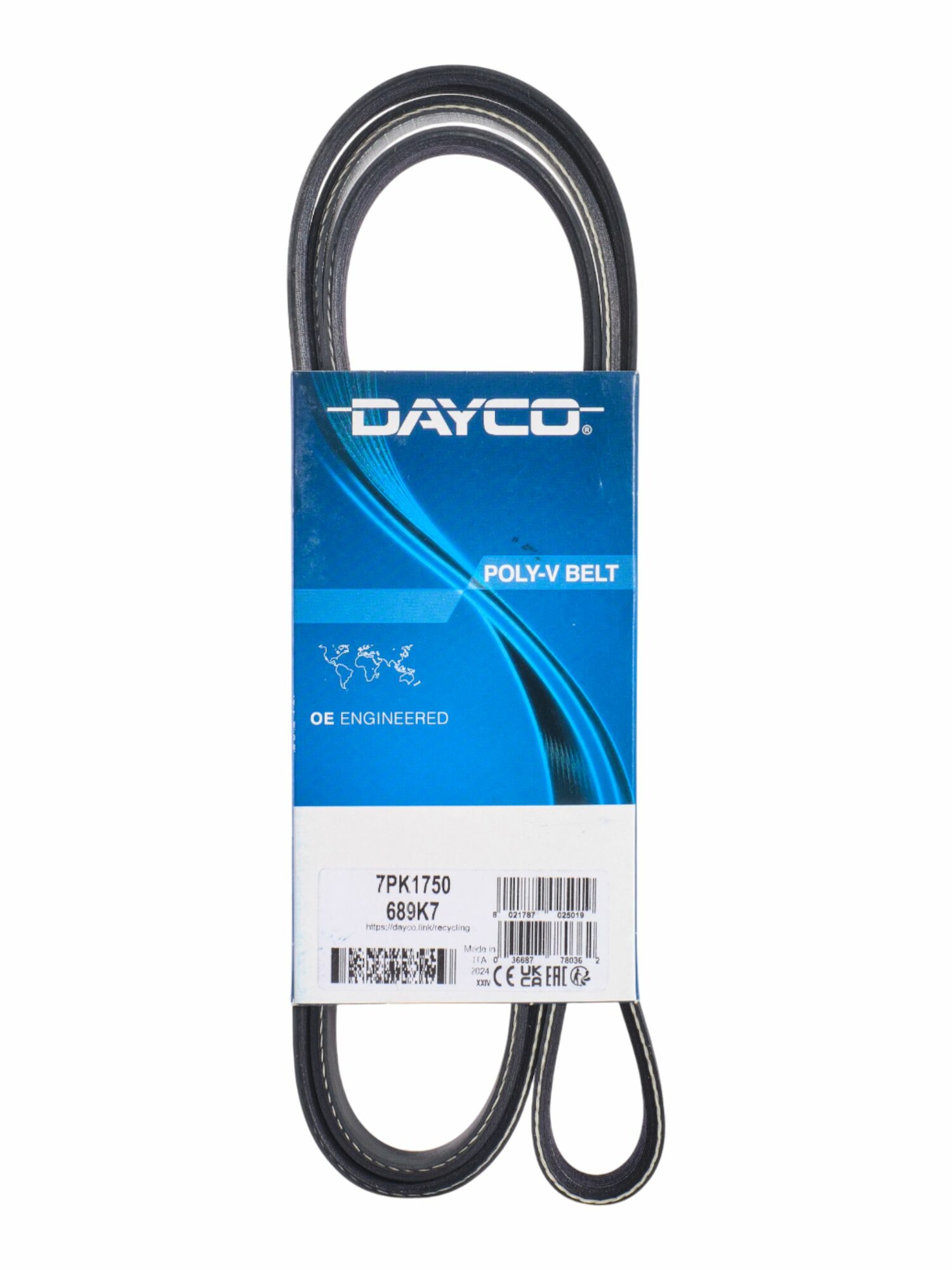 DAYCO Ремень поликлиновой 7 х 1750 мм RENAULT/HONDA/NISSAN арт. 7PK1750