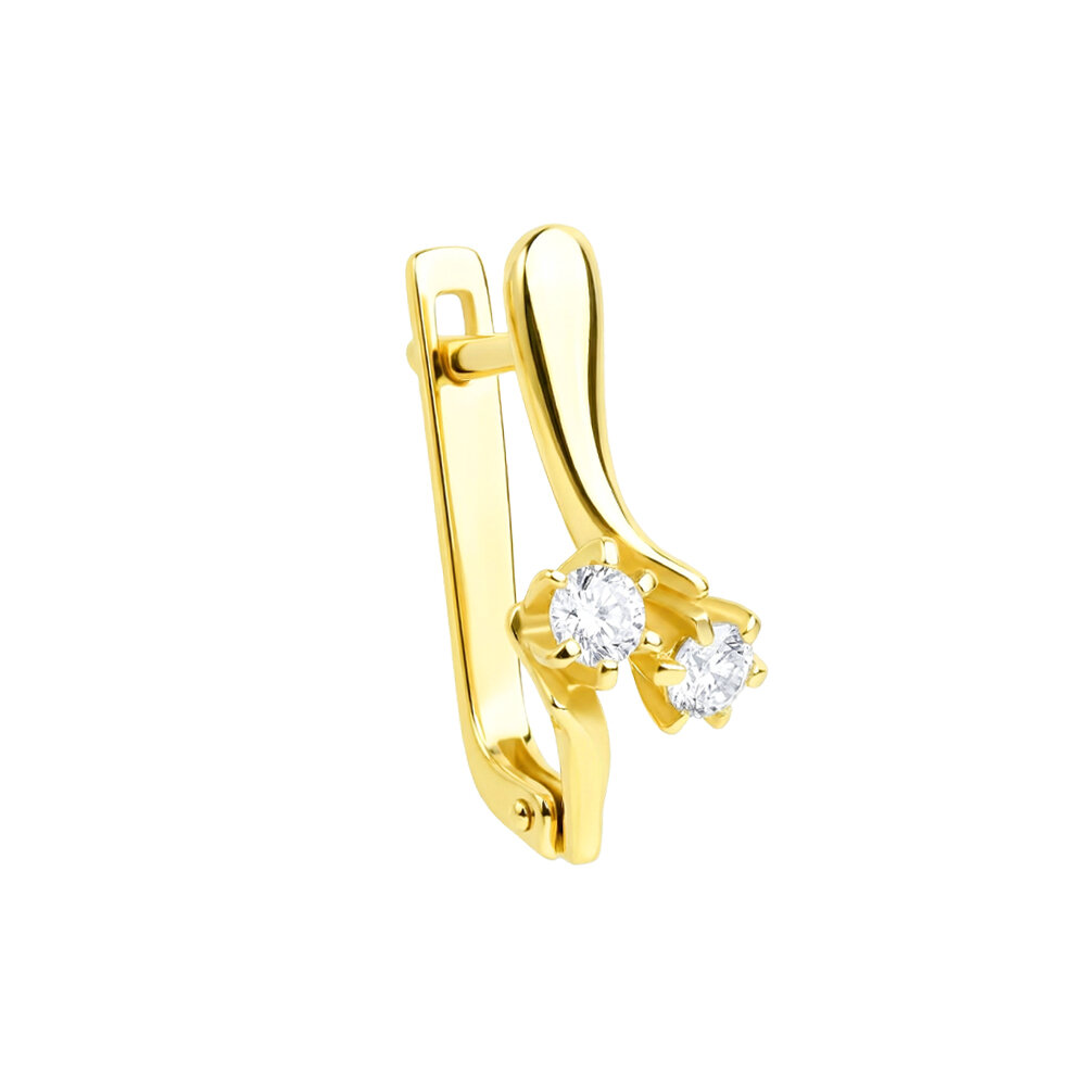 Серьги GUDDA, комбинированное золото, 500 проба — фото 1