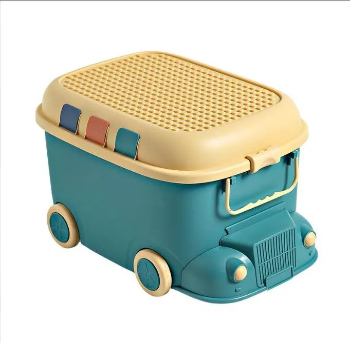 Корзина для игрушек в виде машинки, зеленая, 53х38х32 см