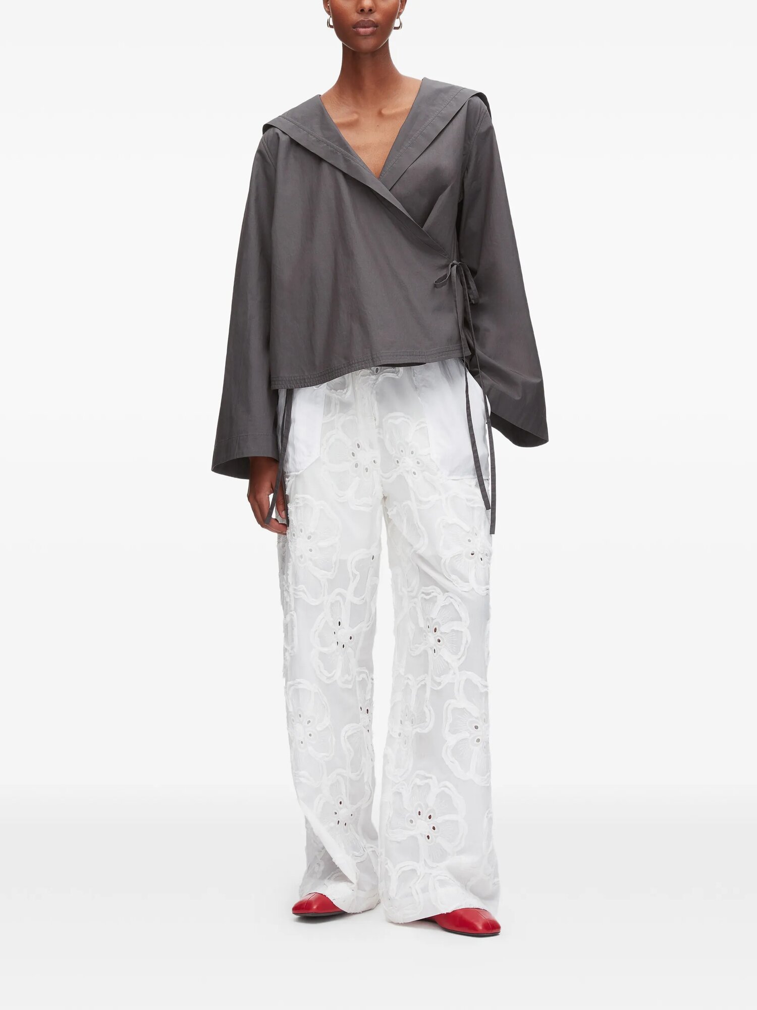 Блуза 3.1 Phillip Lim Wide collar tie blouse, размер 0 — фото 1
