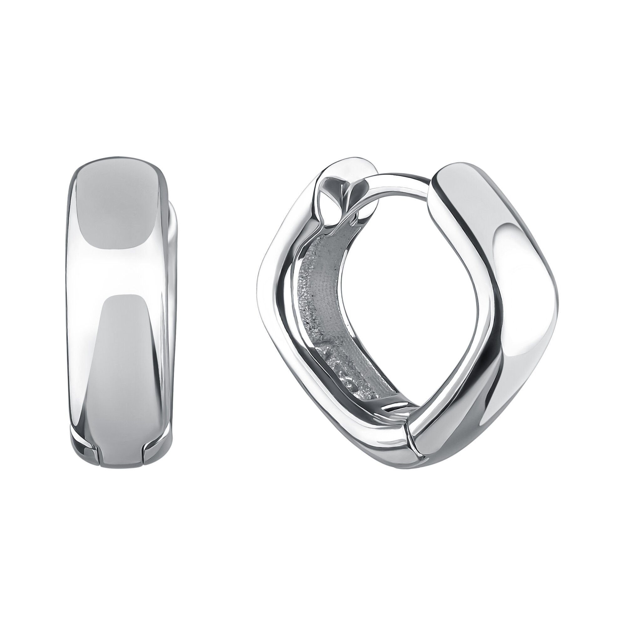 Серьги, серебро, 925 проба, родирование