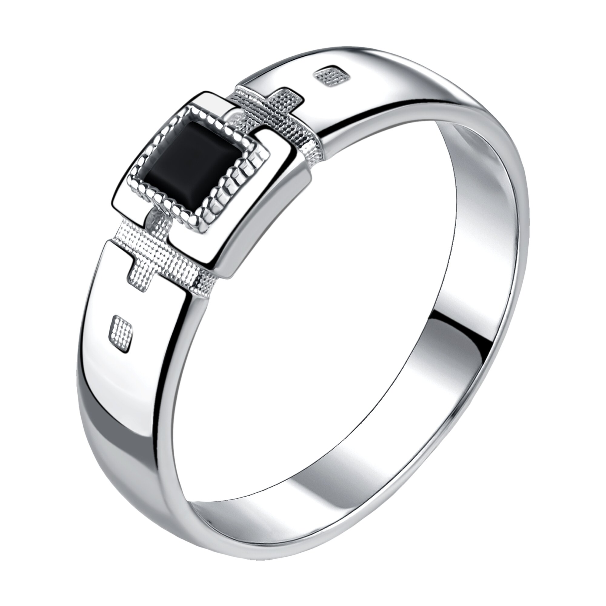 Кольцо, серебро, 925 проба, родирование, агат