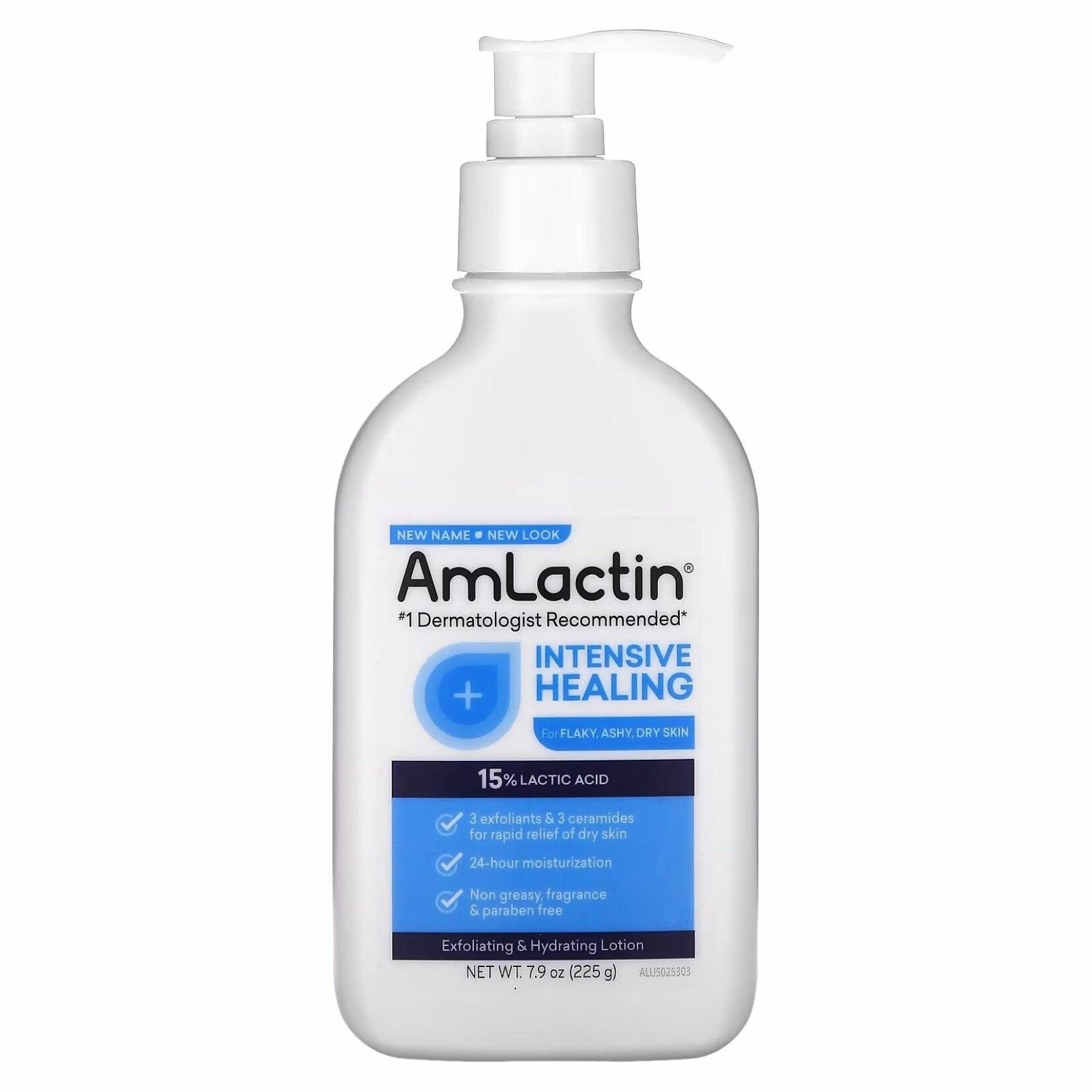 Эксклюзивный лосьон AmLactin 225 г для интенсивного заживления, отшелушивания и увлажнения