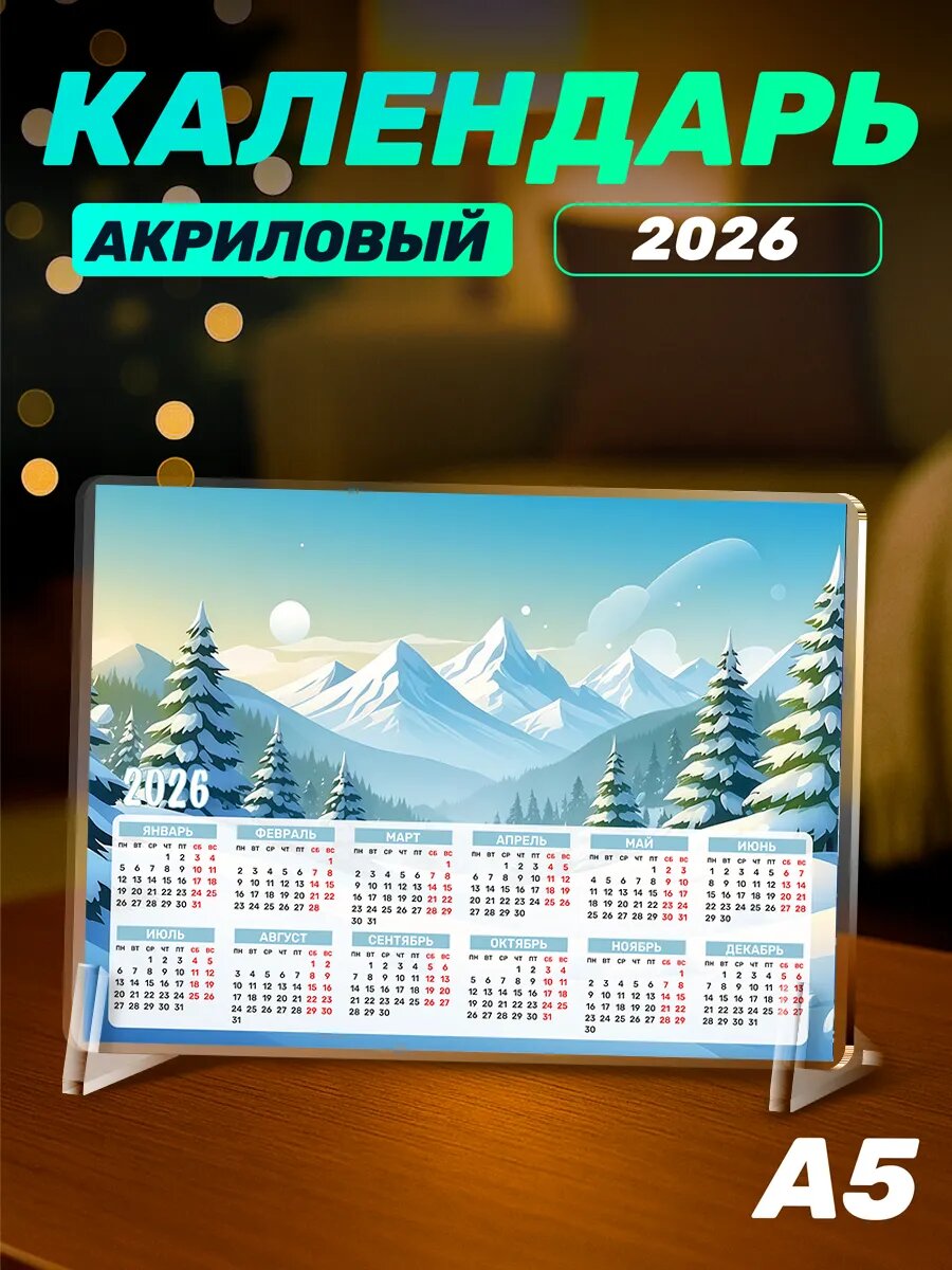 Календарь 2026 настольный Зимний пейзаж