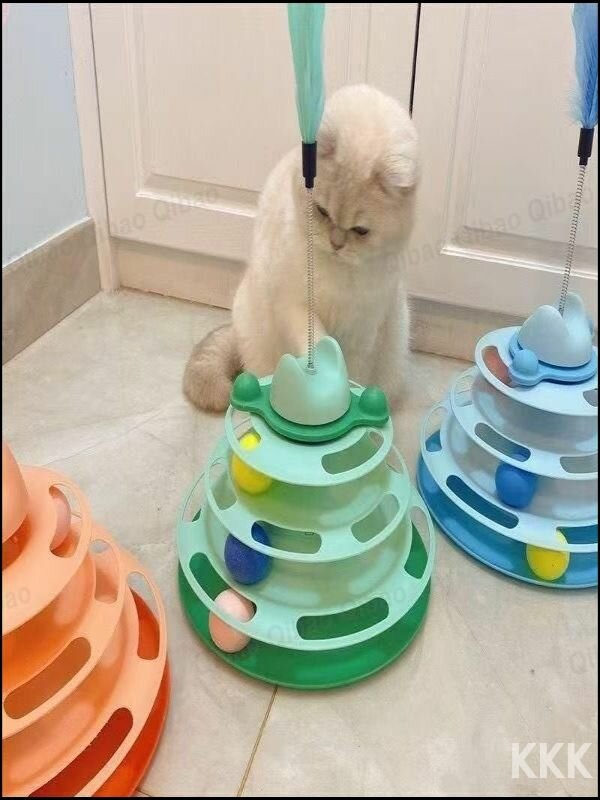 Эксклюзивная мятнозеленая пирамидка для кошек, игровая башня