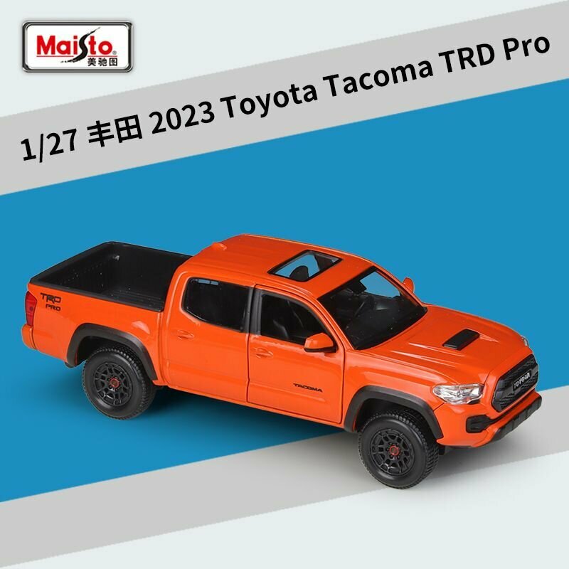 Maisto 1:27 Toyota 2023 Tacoma TRD Pro Pickup Alloy Car Model Легковые винтажные автомобили на день рождения коллекция игрушечных моделей
