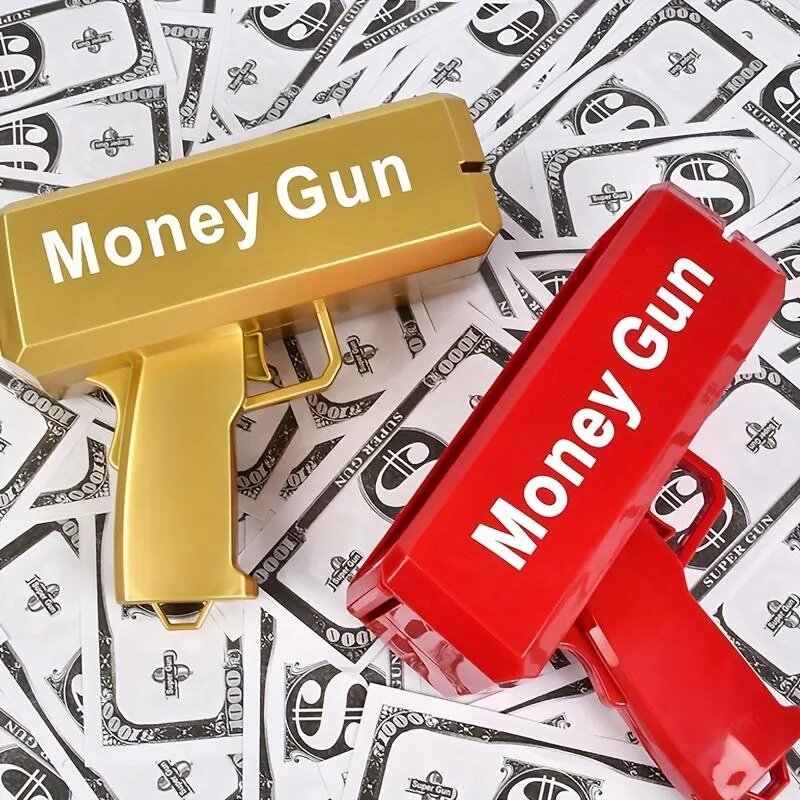 Игрушечный краскопульт Money Gun Золотой 19см*17см*8.5см ABS пластик для детей от 6 лет — фото 1