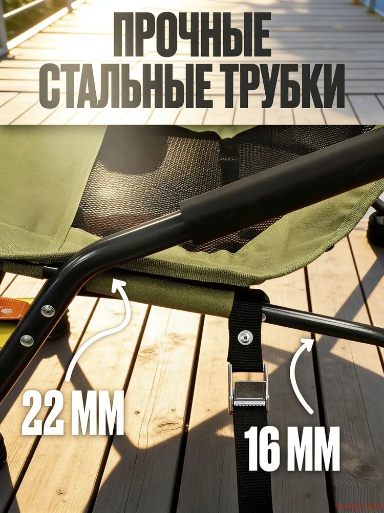 Сиденье для SUP-доски, складное кресло для сапборда, оливкового цвета, надежные крепления — фото 1