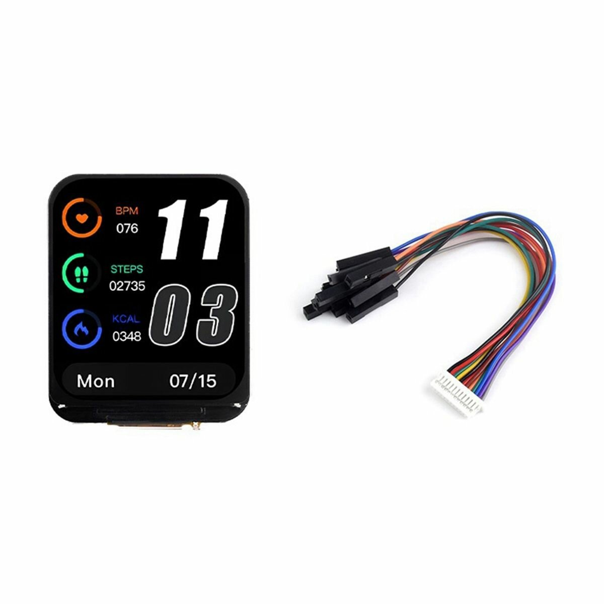 ESP32-S3 1,69-дюймовый ЖК-дисплей макетная плата 240x280 с QST Attitude Gyro Sensor QMI8658C для Python