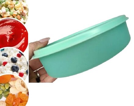 Контейнер Зодиак 500мл светло-бирюзовый Tupperware для хранения порций салата, гарниров, приготовленного мяса, рыбы
