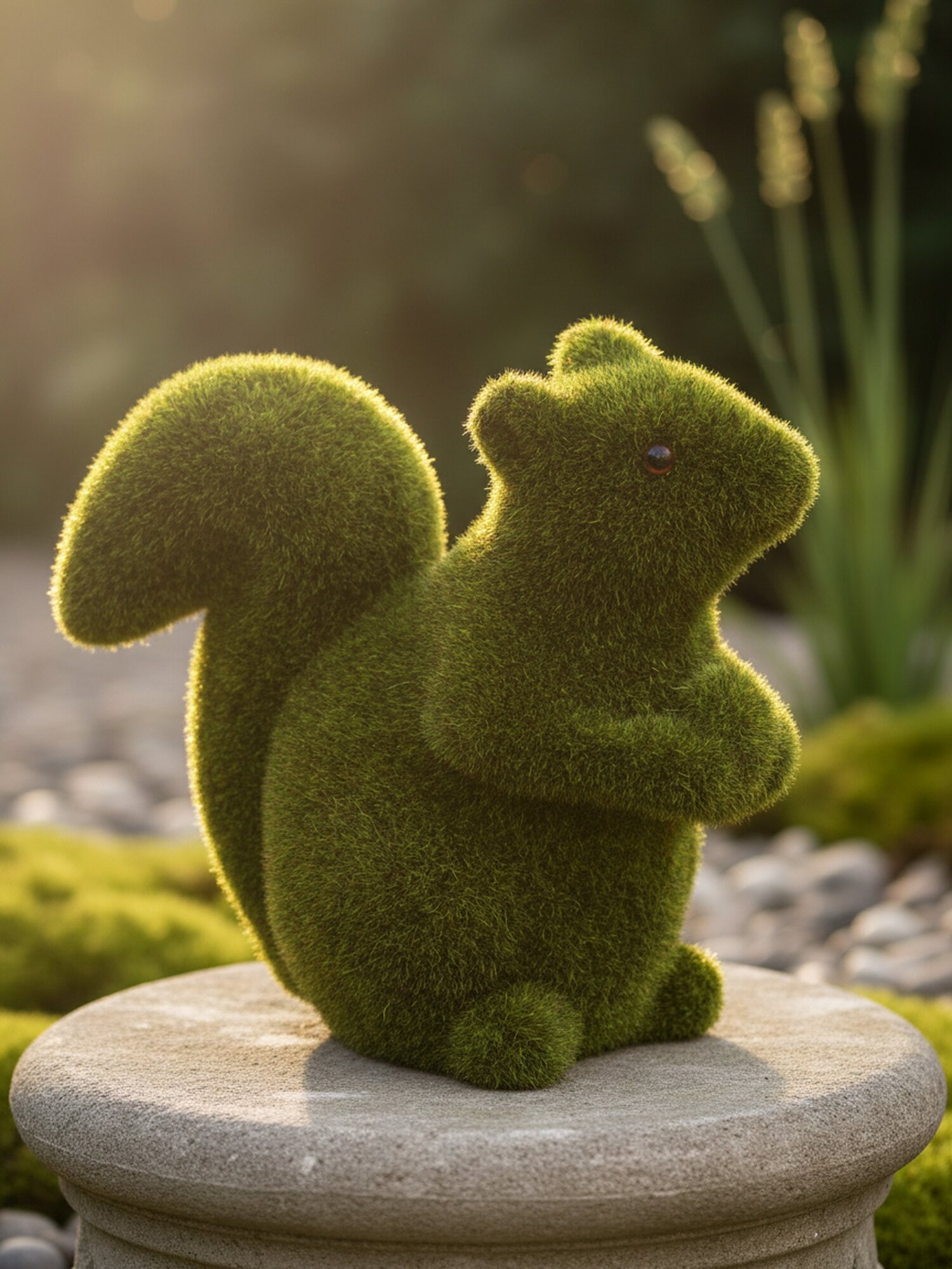 Декоративная садовая фигурка Белочка 21х11х18 см, украшение для газона и дачи, искусственная трава, модель Y4-11219