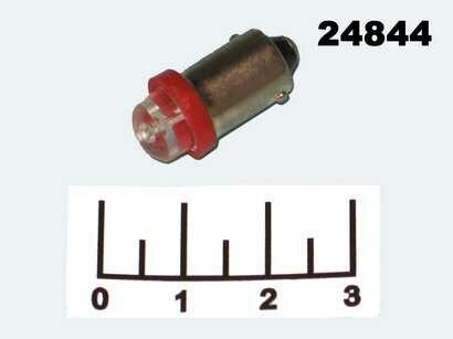 Лампа светодиодная 12V BA9S красная 8мм 140Ггр