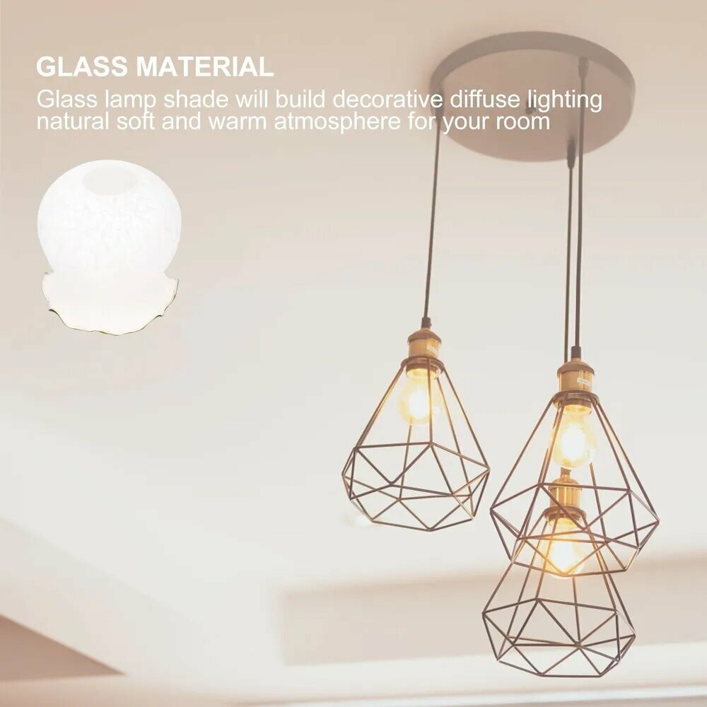 Потолочный плафон из белого стекла для лампы