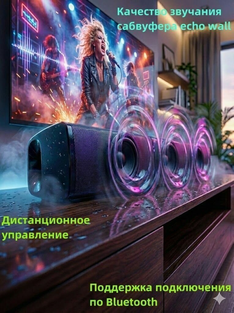 Cаундбар для телевизора с сабвуфером Высокая мощность дистанционного управления Стереосистема для телевизора