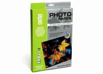Фотобумага CACTUS A4, 190 г/м2, 100 л, матовая, матовая, для струйной печати (CS-MA4190100DS)